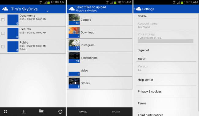 Aplicativo Skydrive ganha versão para o Android | Tekimobile